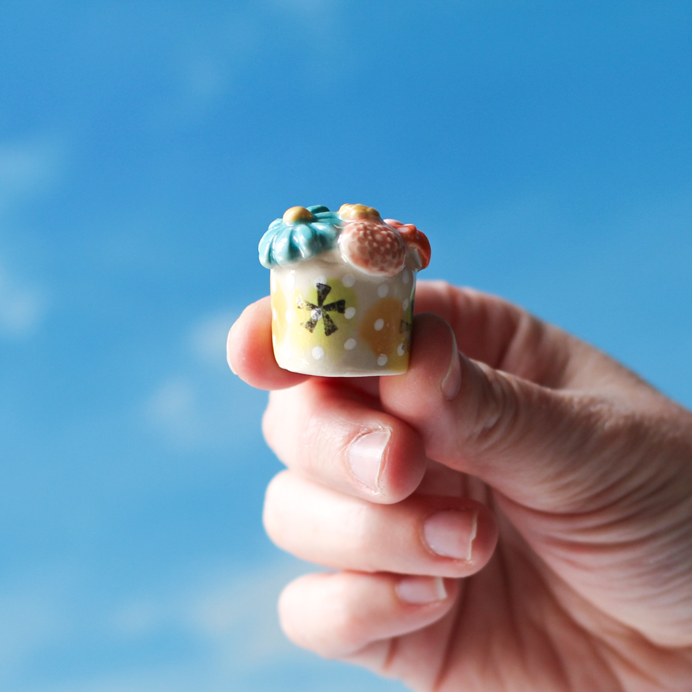 Handmade Mini Ceramic Flower Arrangement - Tiny Size - Abby Berkson ...