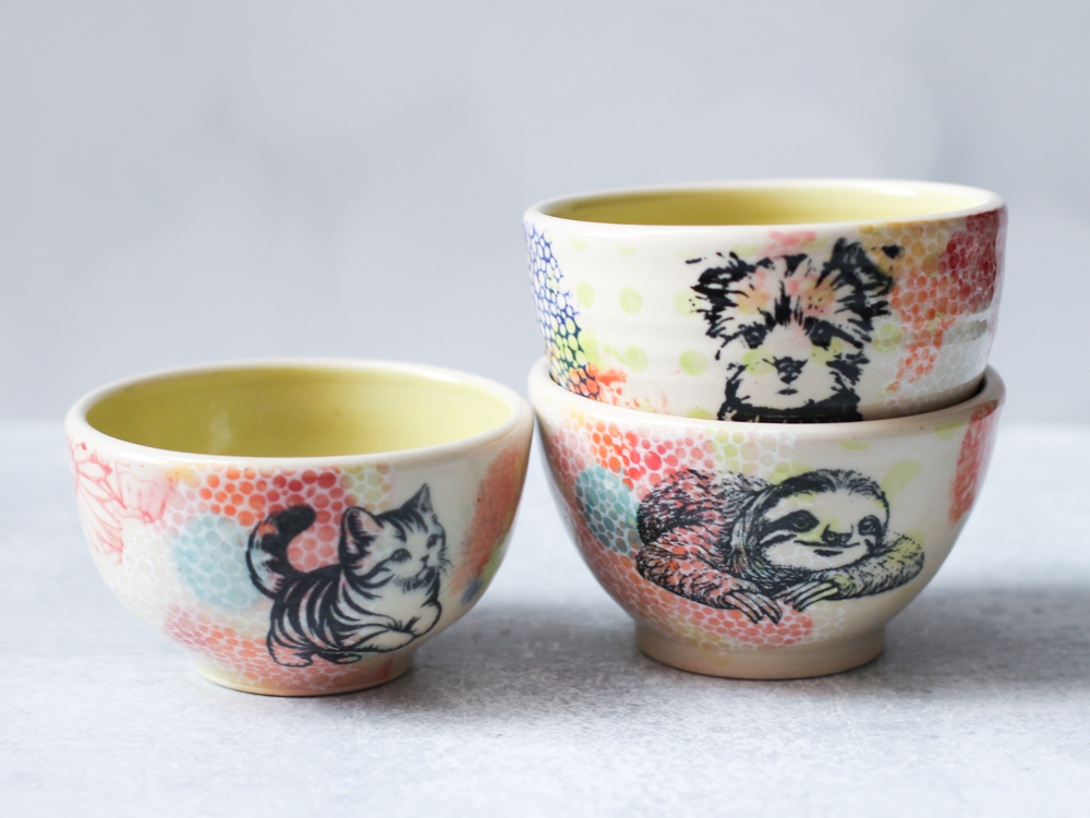 Snack Bowl - Sloth - Abby Berkson Ceramics