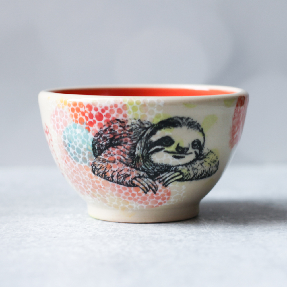Snack Bowl - Sloth - Abby Berkson Ceramics