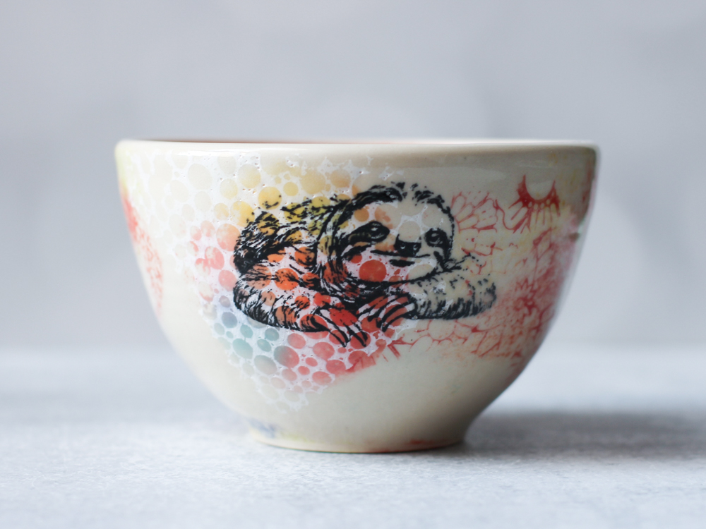 Cozy Bowl - Sloth - Pattern Bowl - Abby Berkson Ceramics